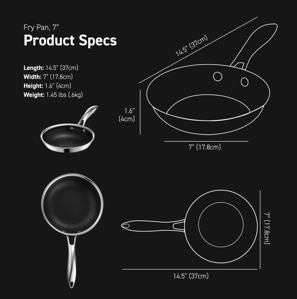 10" Hybrid Pan (25cm) | HexClad Cookware – HexClad Cookware Canada