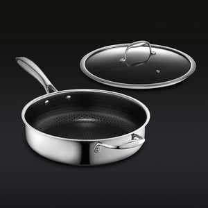 3.3QT Hybrid Deep Sauté Pan with Lid (3.1 L)