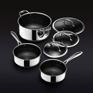 6PC HexClad Hybrid Pot Set W/ Lids