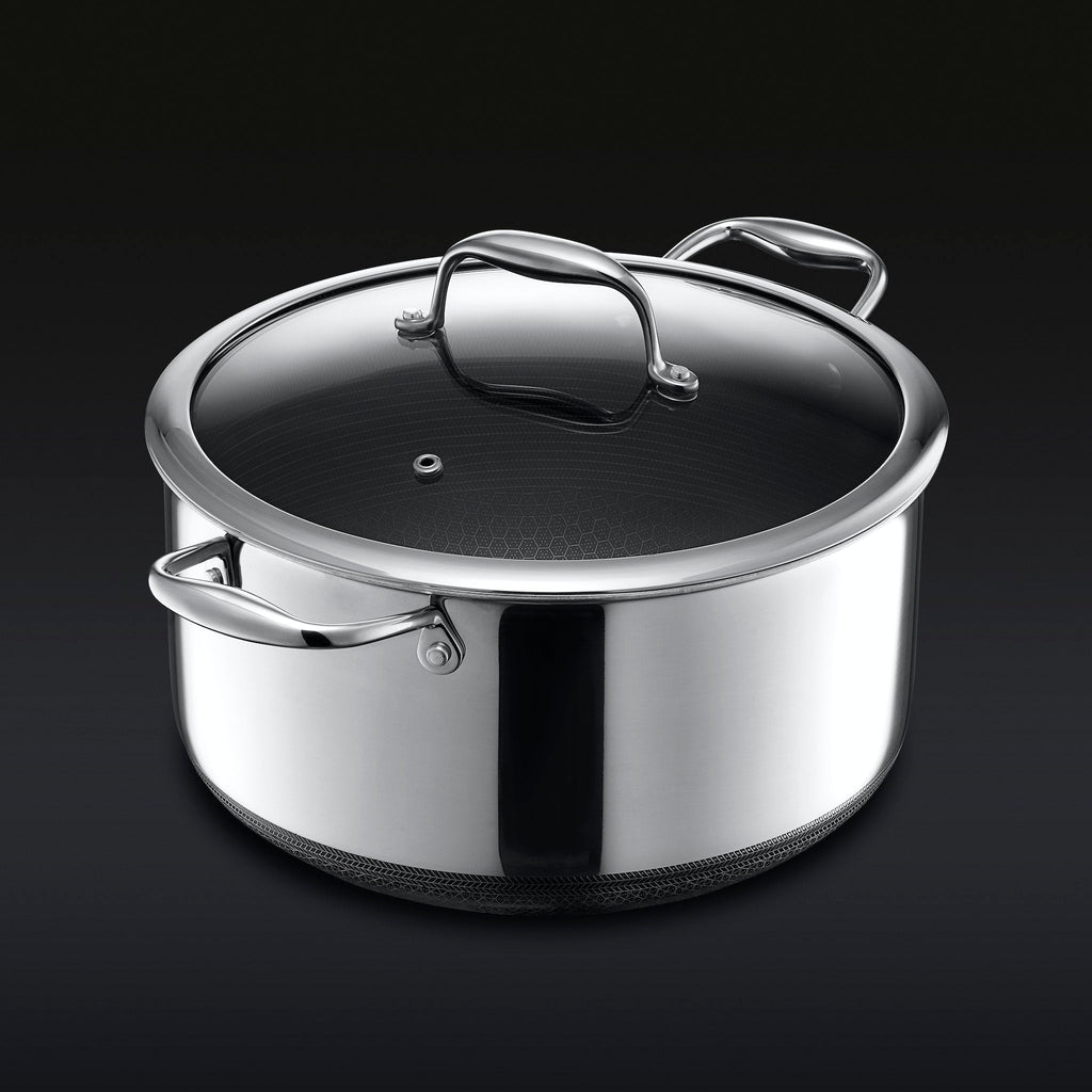 8QT Pot With Lid | HexClad Cookware – HexClad Cookware Canada