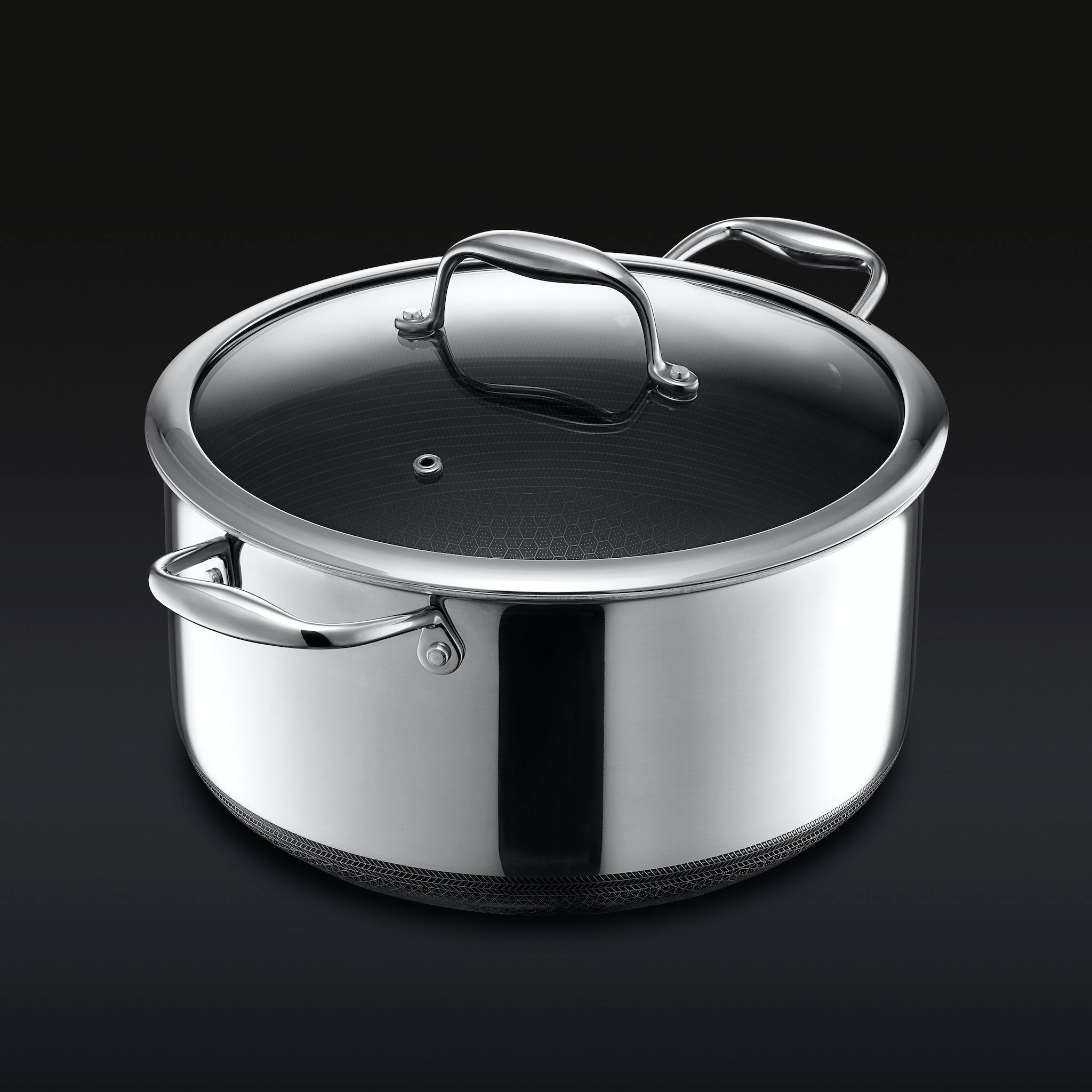 8QT Pot With Lid | HexClad Cookware – HexClad Cookware Canada